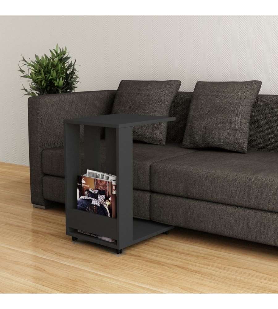 Tavolino Da Divano Edi Porta Pc E Riviste Antracite