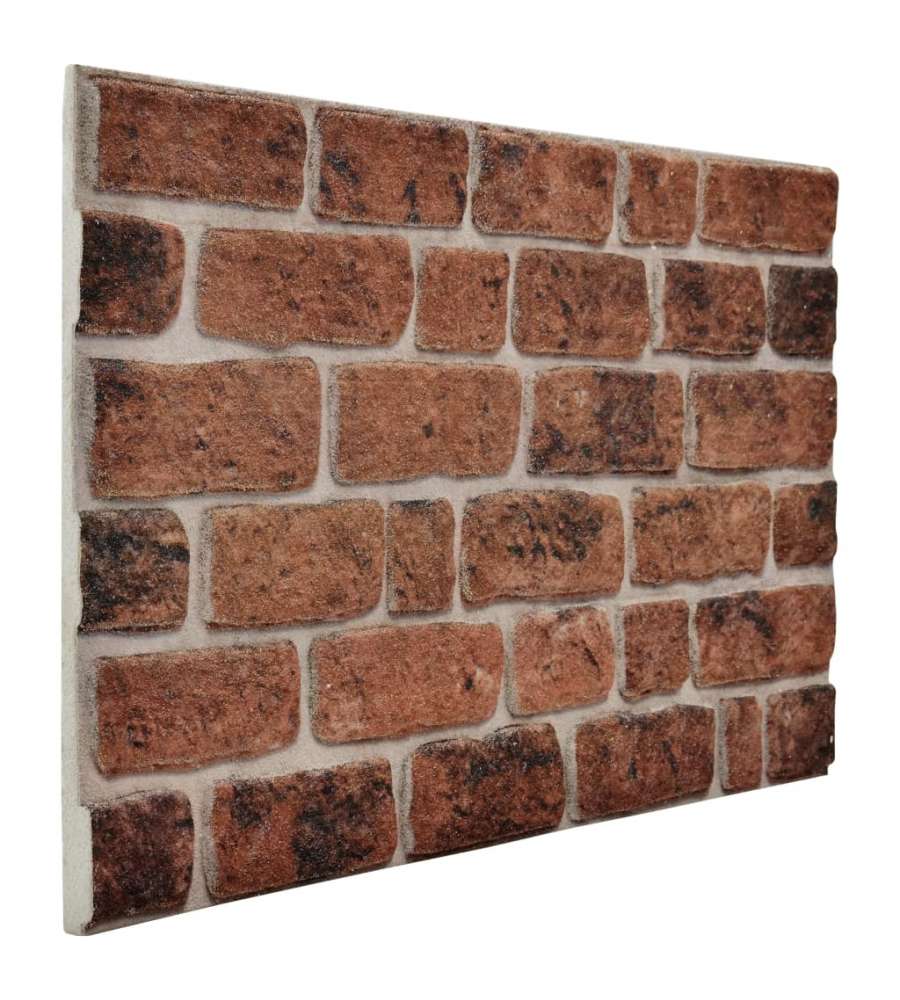 Pannelli Murali 3d Con Mattoni Marrone Scuro 10 Pz In Eps